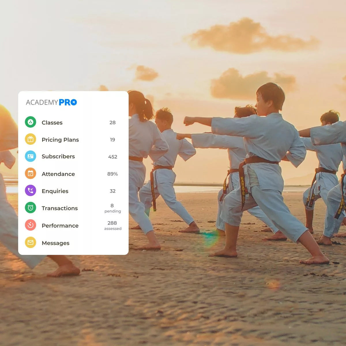 Martial Arts Academy App | Software - AcademyPRO - spynPRO