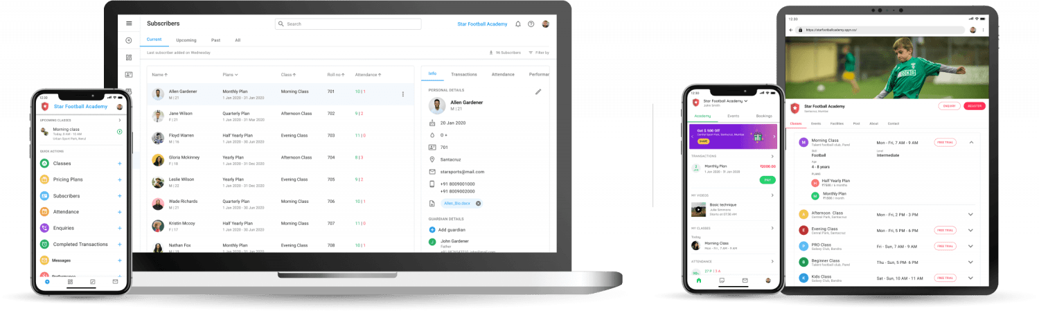 spynPRO #1 App to Manage Sports & Fitness Academy & Booking Business - spynPRO